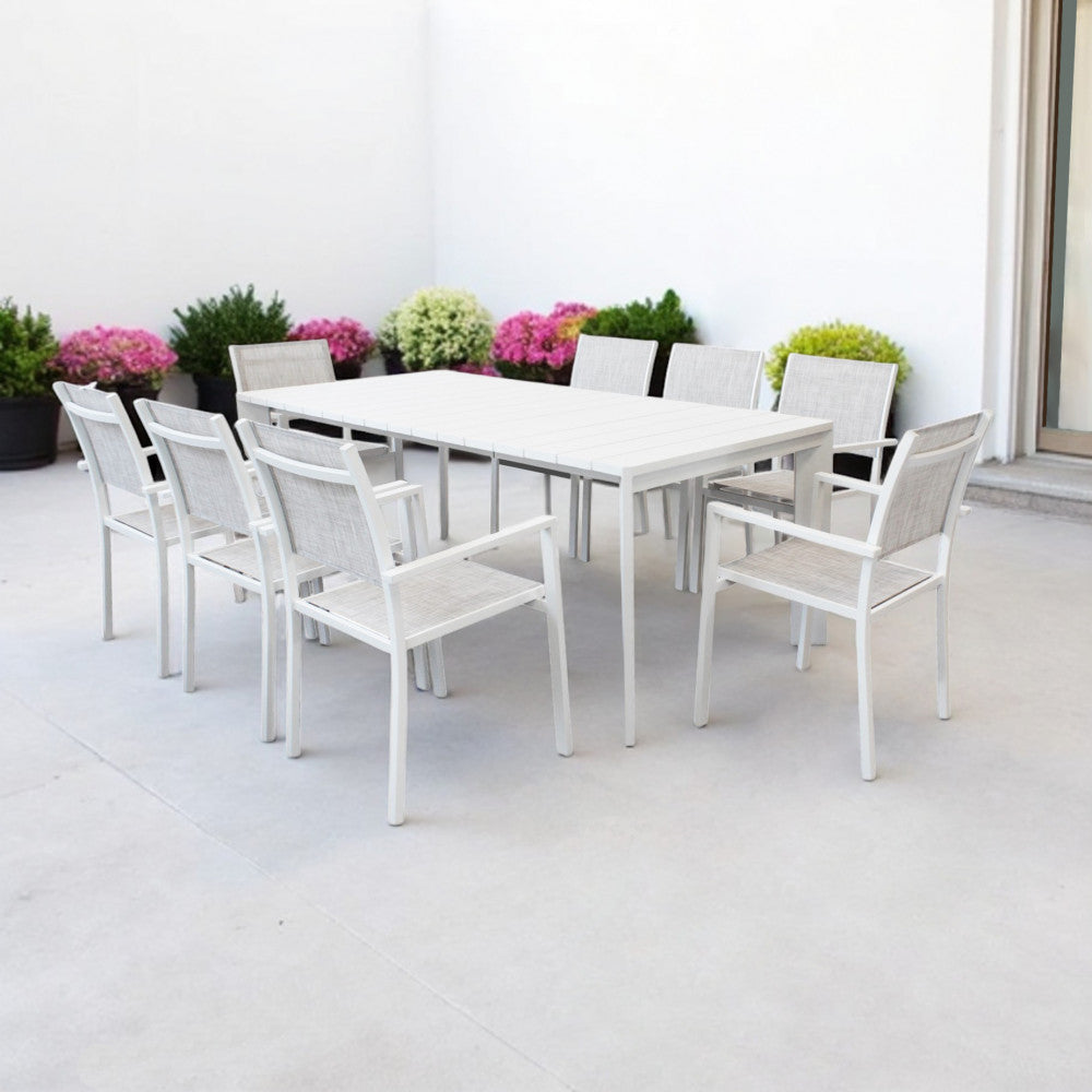 Tavolo rettangolare allungabile in alluminio 200/250x100H75 cm Brollin ...